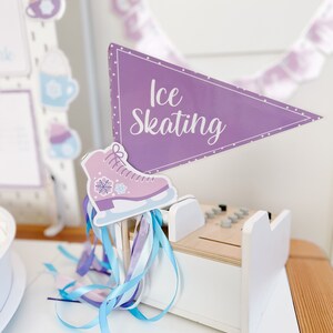 Ice Skating Rink, Digital Download, Pink & Purple Snow Themed Winter ...