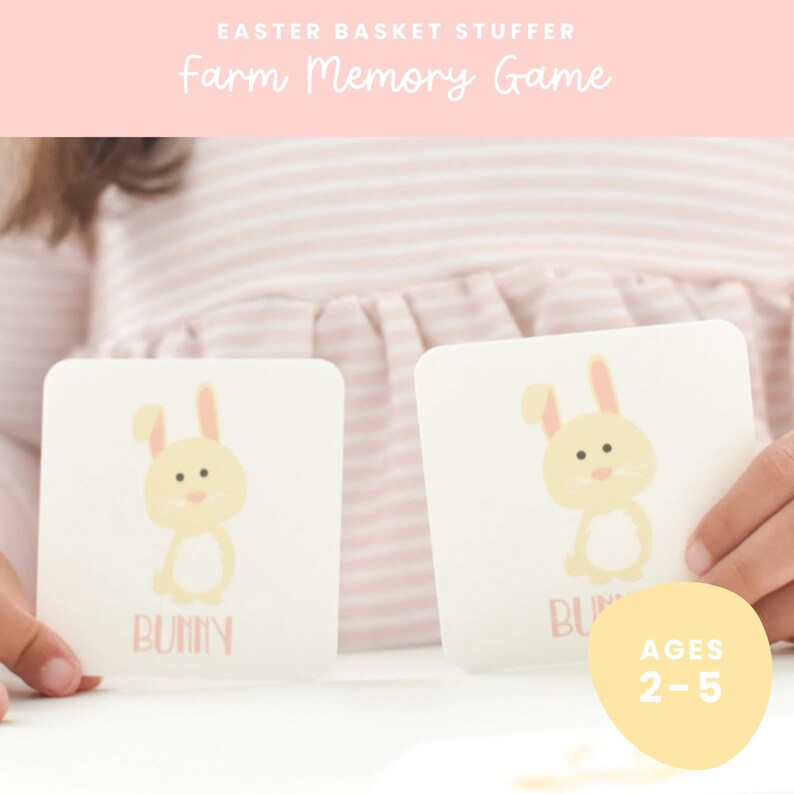 Easter Basket Stuffers for Toddlers | Farm Animal Memory Game ...