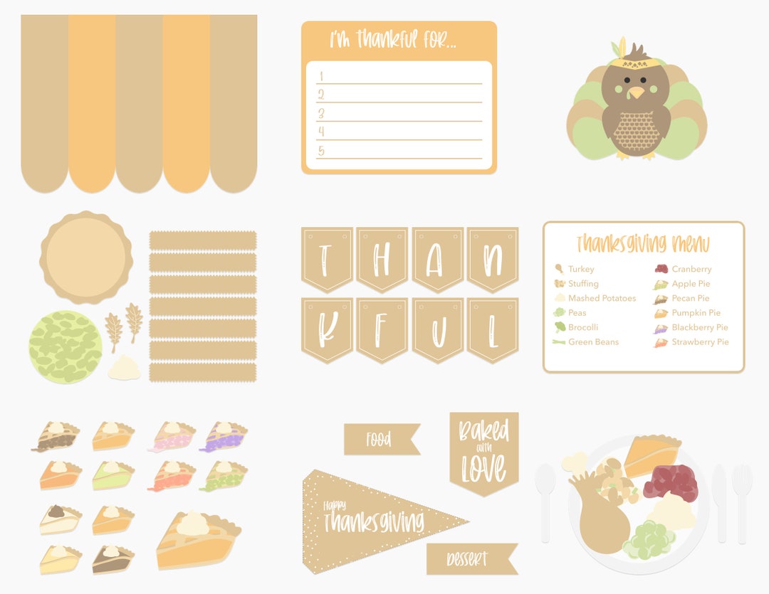 Thanksgiving Dramatic Play & Printable Worksheets - Etsy