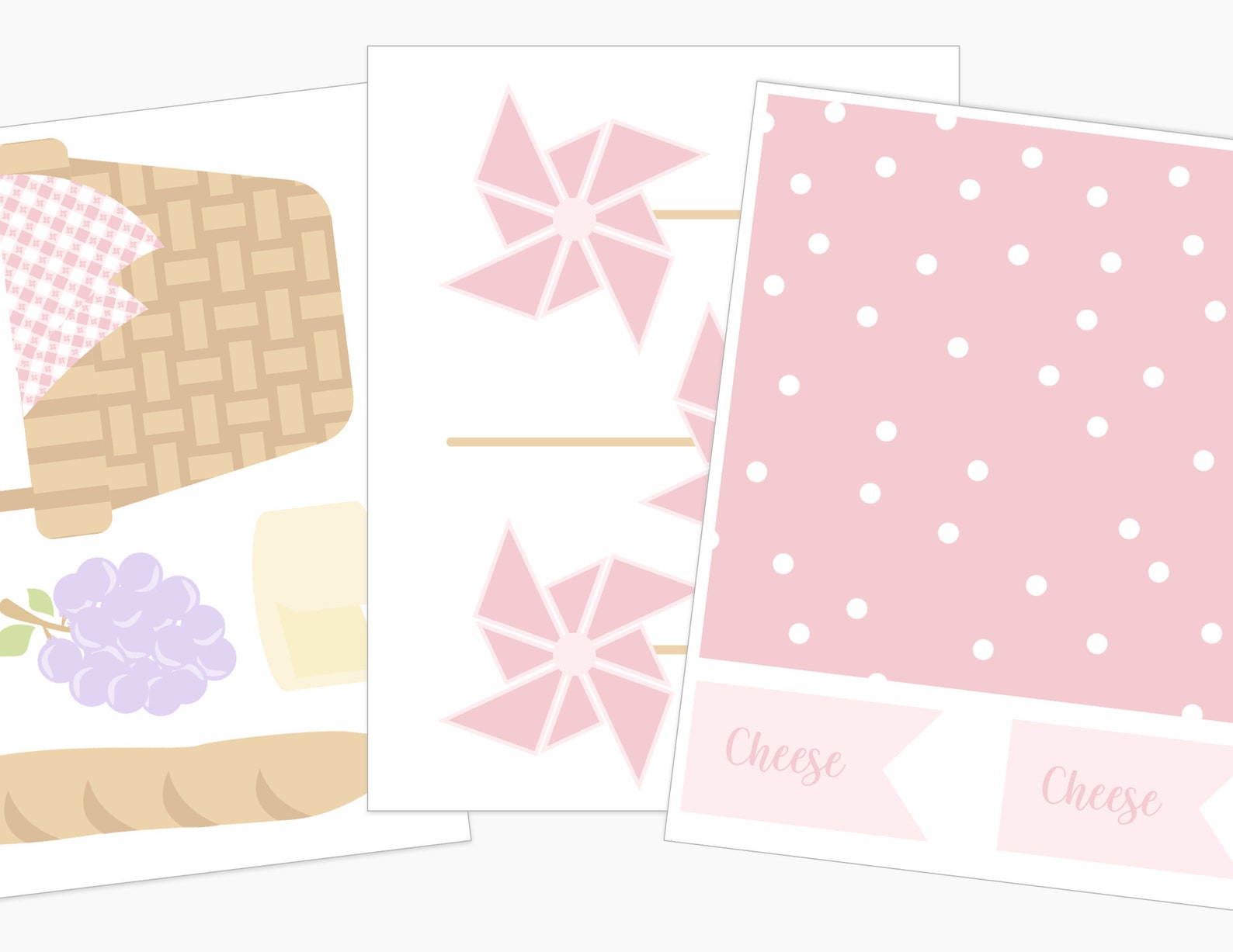 Picnic Printable Dramatic Play Set and Kite Pinwheel - Etsy