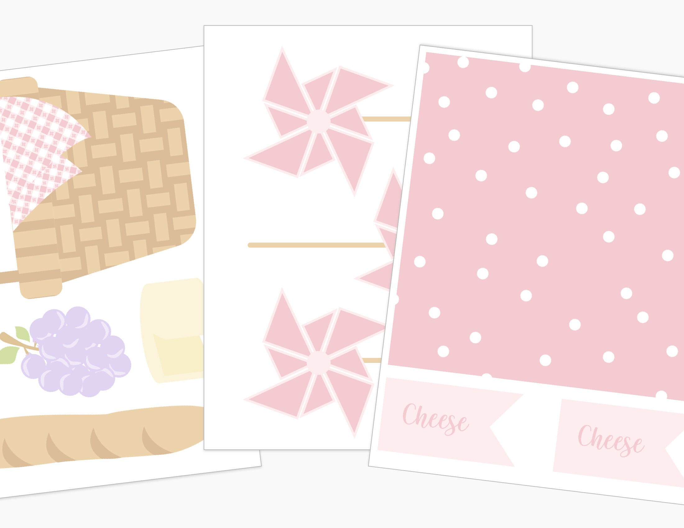 Picnic Printable Dramatic Play Set and Kite, Pinwheel, Playroom Decor ...