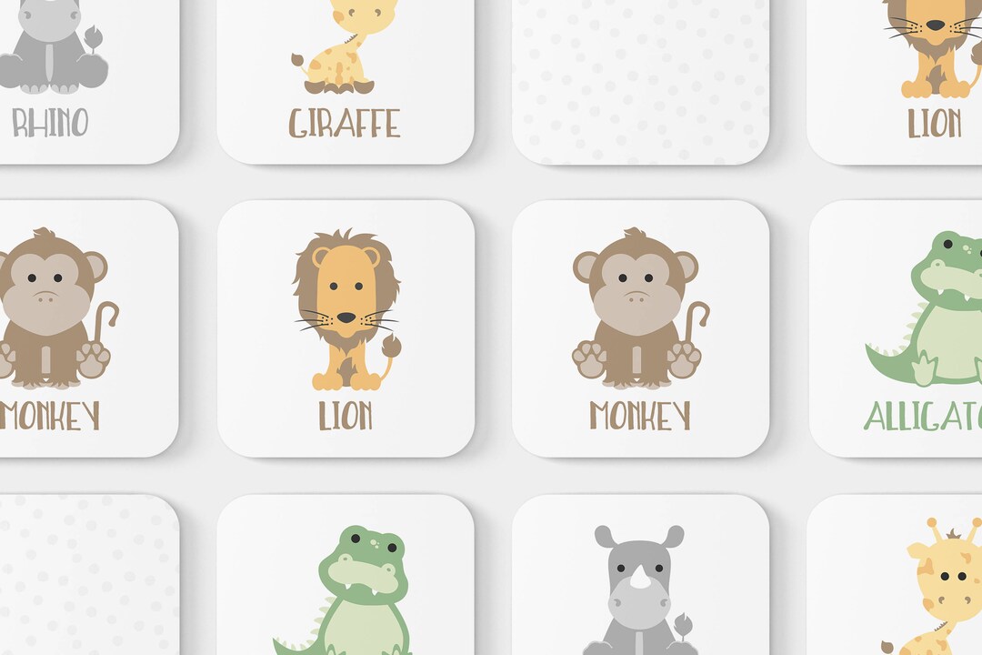 Indoor Toys Zoo Safari Animal Memory Game Best Toddler Toy and ...