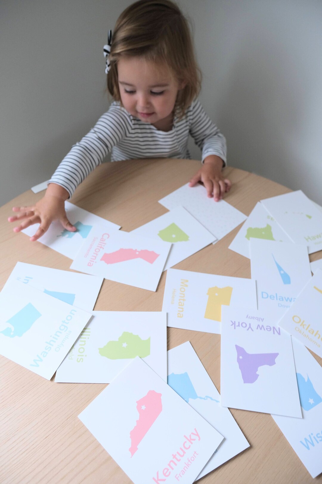 50 States Flash Cards, United States, Learning Flash Cards, US Map, US ...