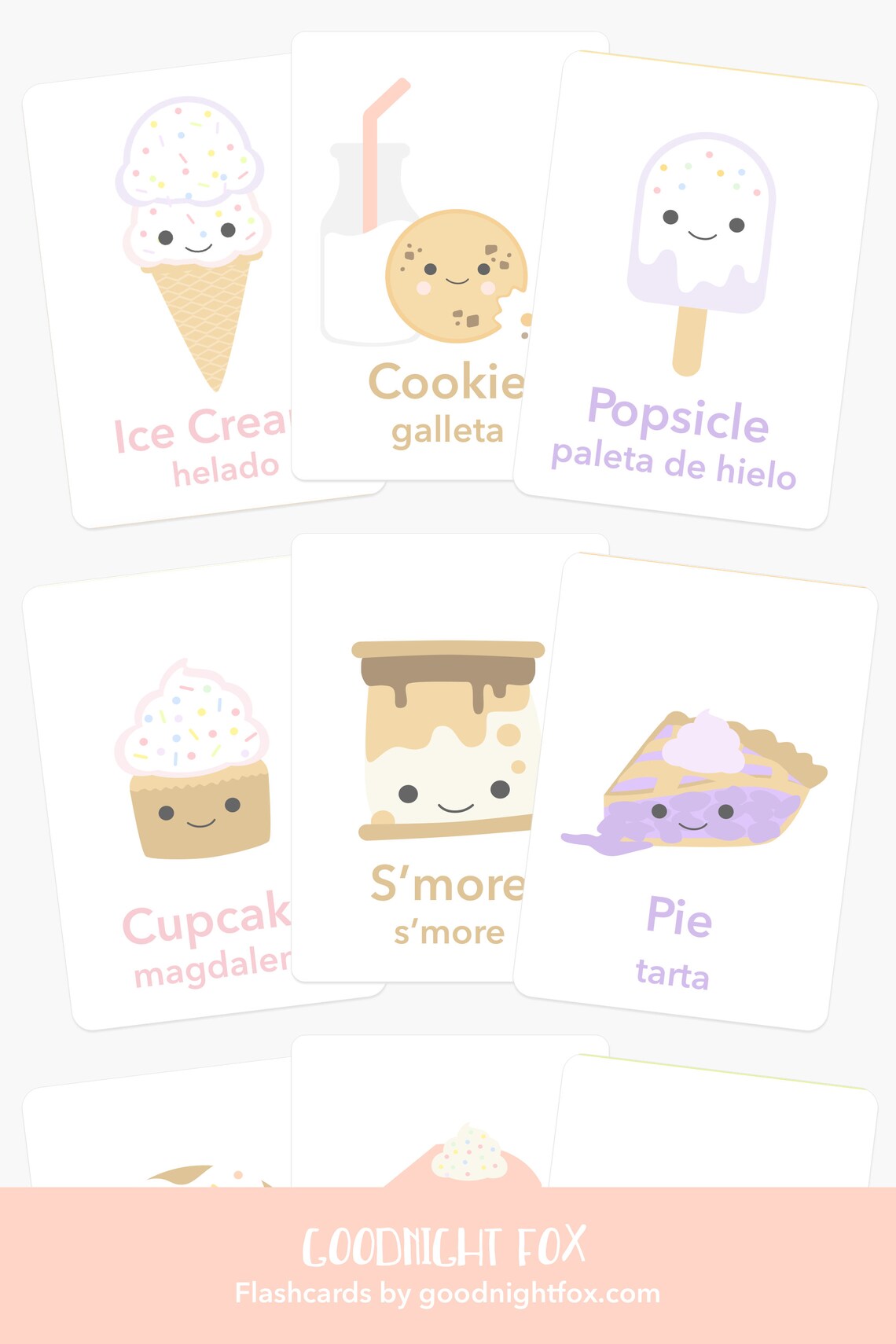 Sweets Flashcards Toddler Education Preschool Curriculum - Etsy