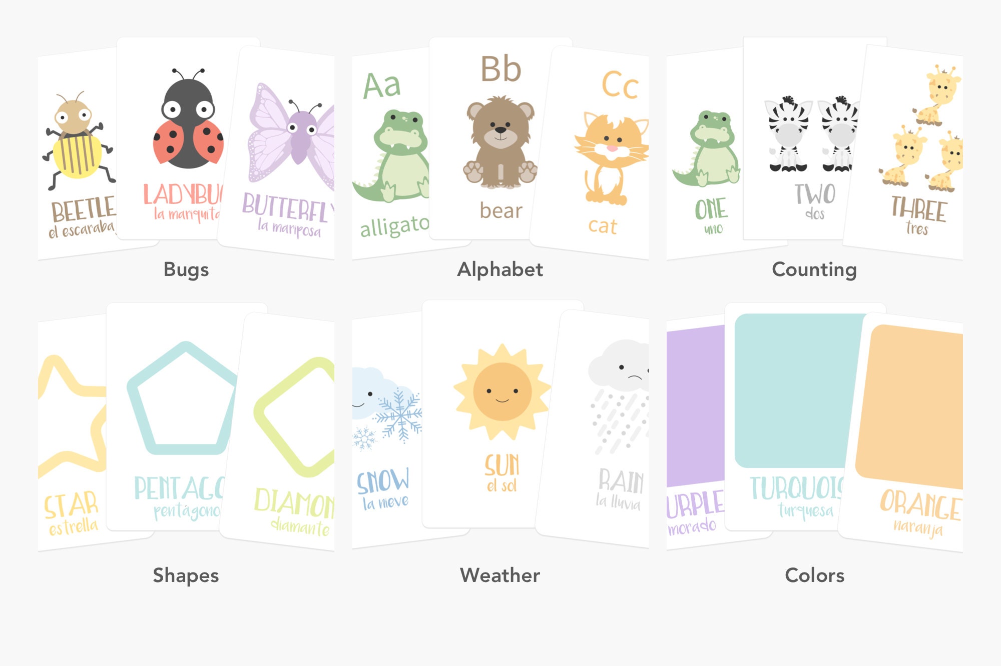 Mix and Match Flashcard Bundle Quiet Toddler Activity - Etsy