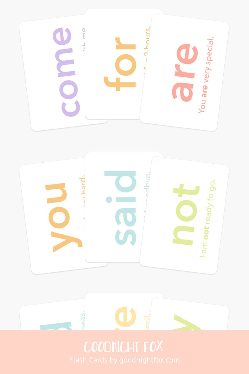 30 Sight Words Flash Cards Sight Words Flash Cards - Etsy