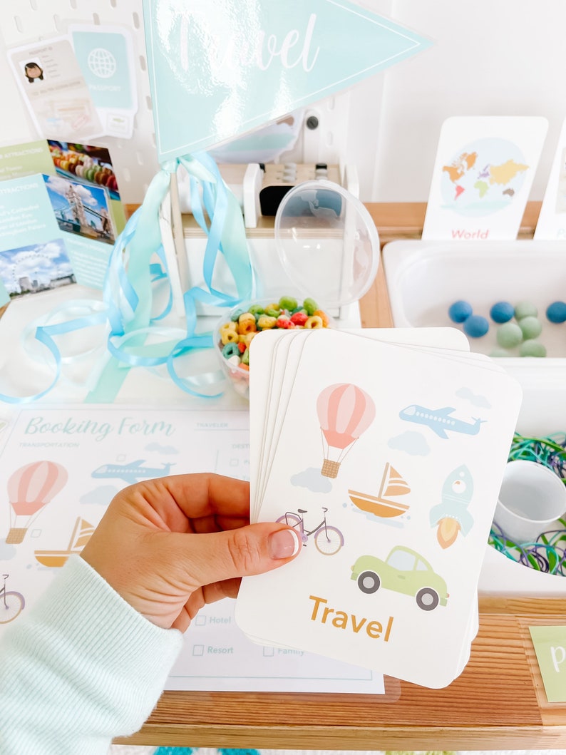Travel Agency Printable Dramatic Play Set and Sensory Bin - Etsy