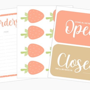 Strawberry Picking Printable Dramatic Play Set and Summer Sensory Bin ...