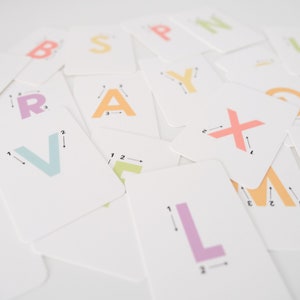Tracing Alphabet Flash Cards, Tactile Learning, Alphabet Flash Cards ...