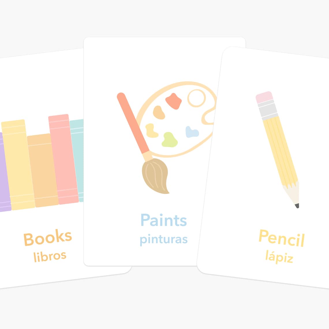Back to School Flashcard Bundle - Etsy