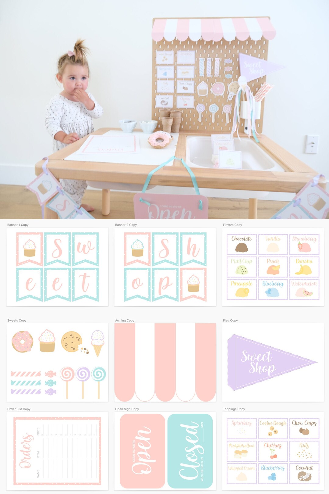 Sweet Shop Dramatic Play Printables, Printable Play, Printable ...