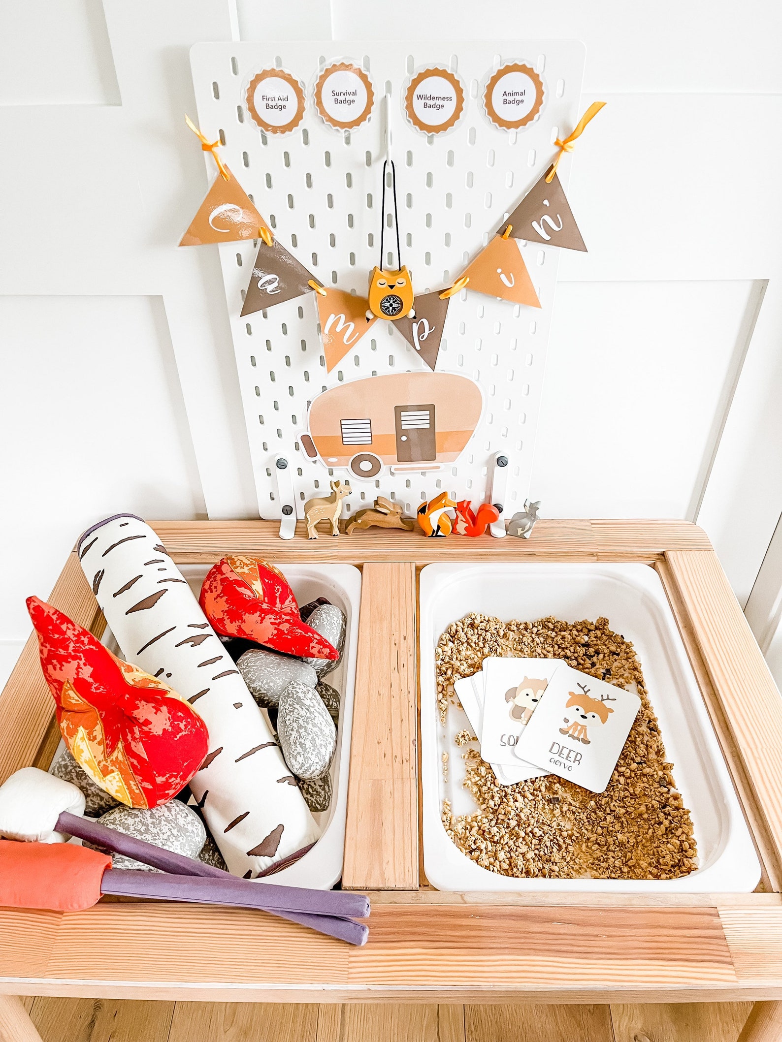 Camping Printable Dramatic Play Set and Sensory Bin - Etsy