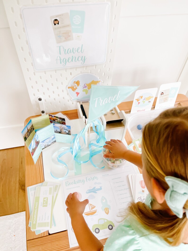 Travel Agency Printable Dramatic Play Set and Sensory Bin - Etsy