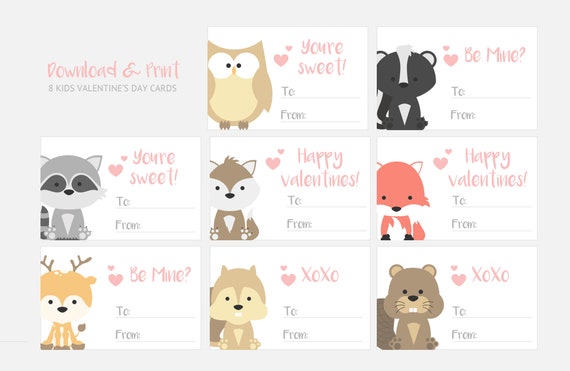 Printable Woodland Animal Valentines - Mom. Wife. Busy Life.
