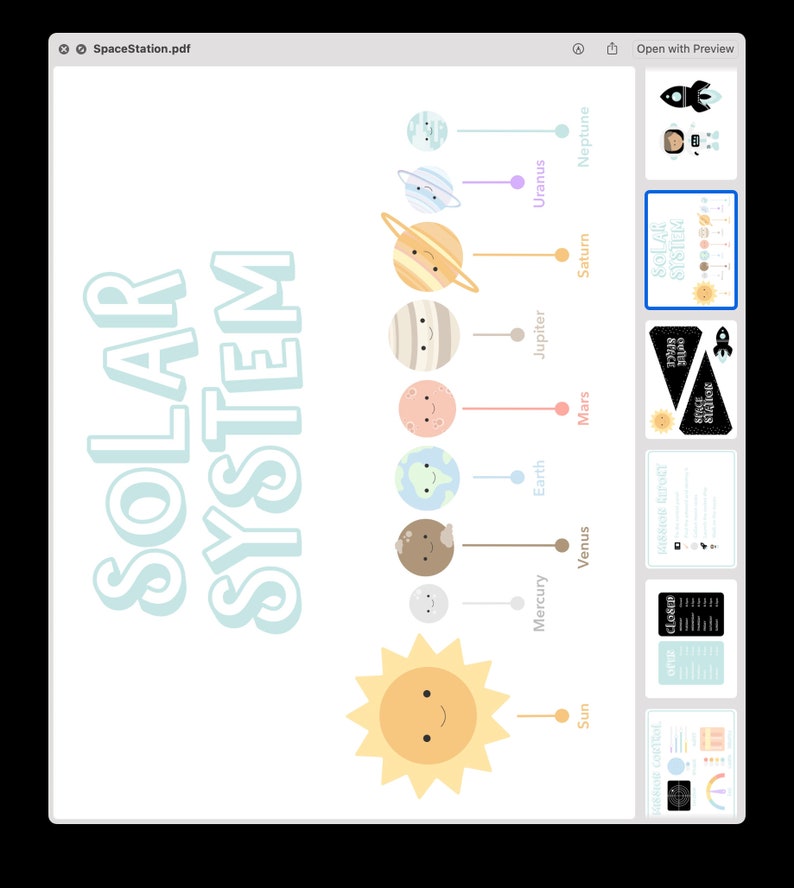 Space Station Solar System Planets Dramatic Play & Printable Worksheets ...