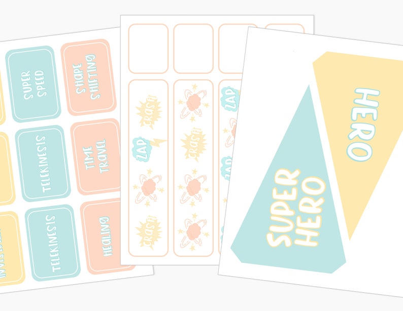 Super Hero Dramatic Play & Printable Worksheets - Etsy