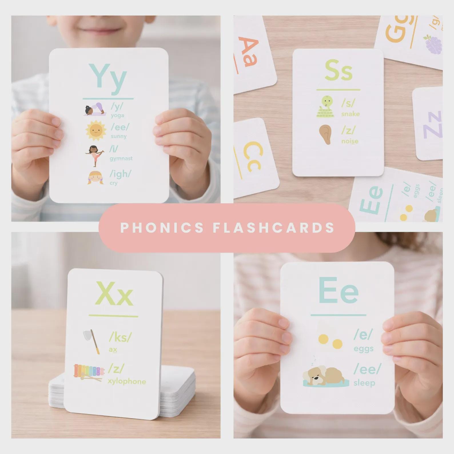 Reading Flashcards Bundle for Toddlers & Preschoolers | Phonics Sight ...
