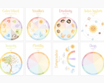 Learning Spinner Wheels Seasons Emotions Colors Days - Etsy