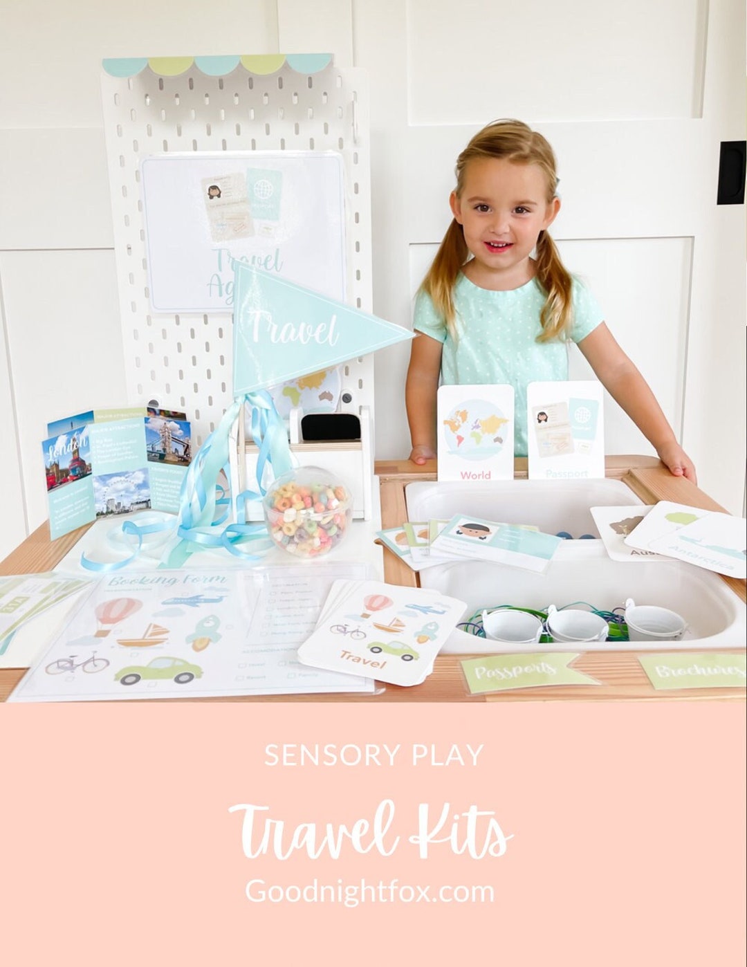 Travel Agency Printable Dramatic Play Set and Sensory Bin Accessories ...