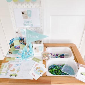Travel Agency Printable Dramatic Play Set and Sensory Bin Accessories ...