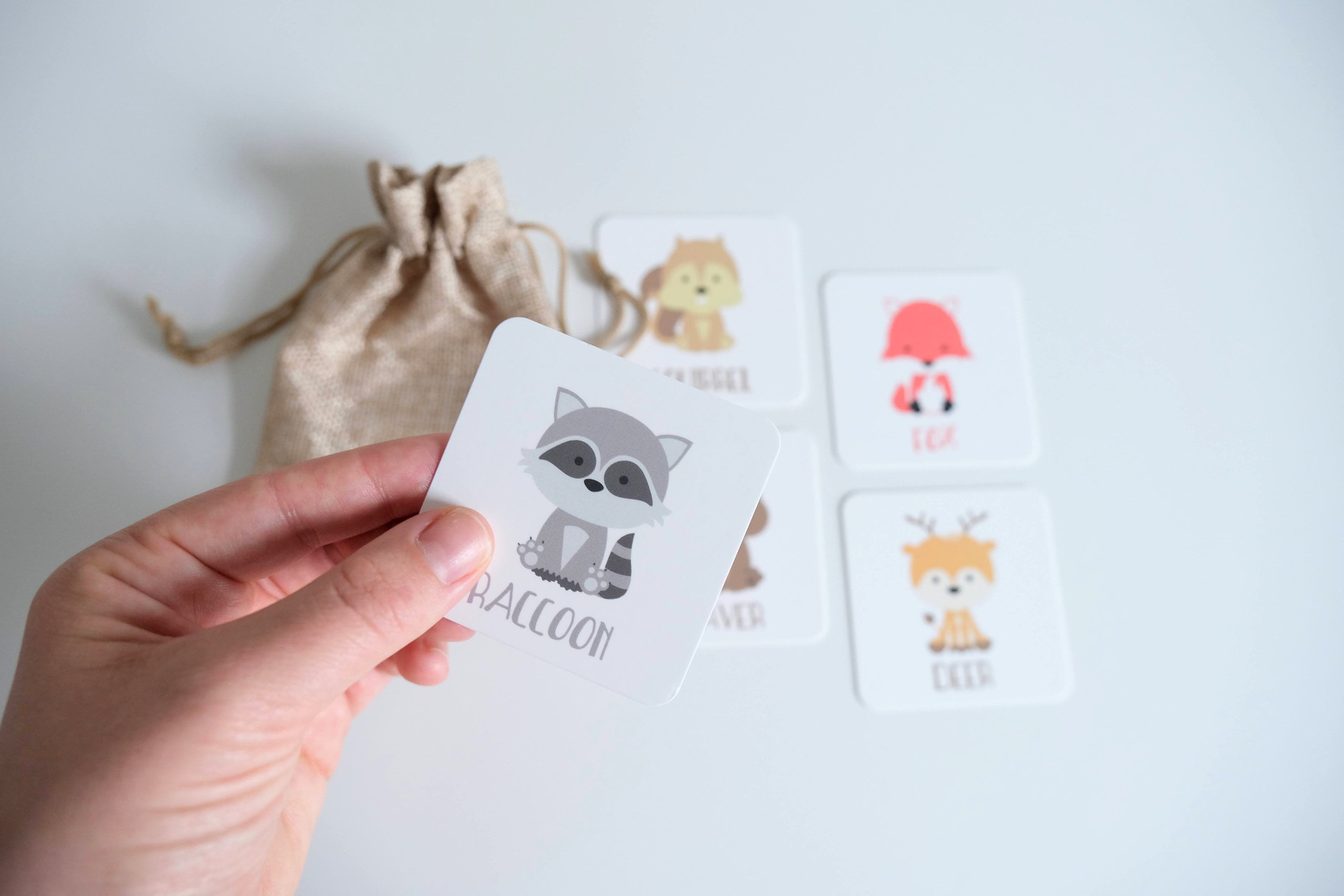 Woodland Animal Memory Game Woodland Animal Set Fox Toy | Etsy