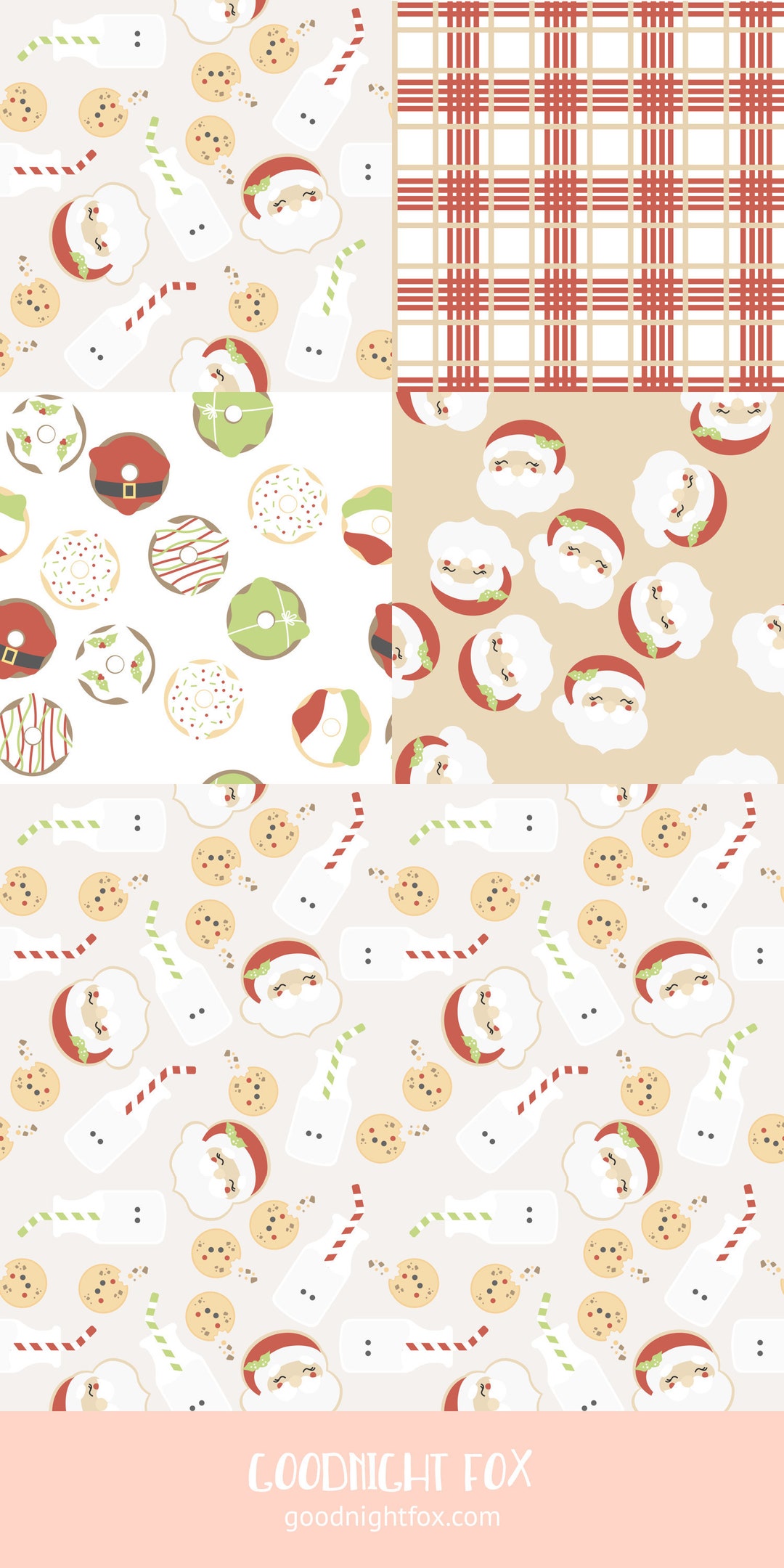 Christmas Cookies Fabric, Seamless Digital Pattern Design, Fabric ...