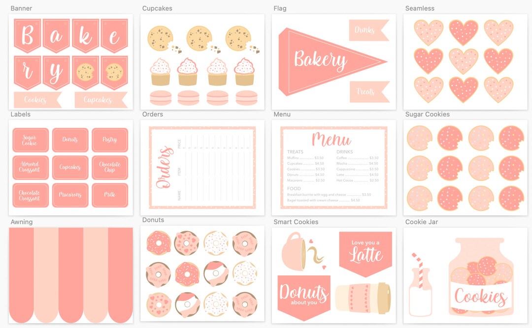 Valentine's Day Bakery Printable Dramatic Play Set and Sensory Bin ...