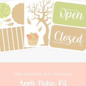 Apple Orchard Dramatic Play Printables, Printable Play, Printable ...