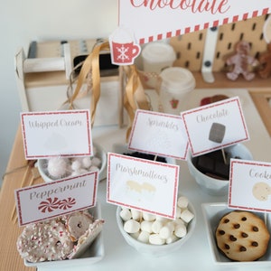 Hot Cocoa Dramatic Play Printables, Printable Play, Printable ...