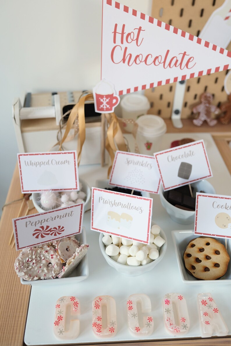Hot Cocoa Dramatic Play Printables Printable Play Printable Etsy