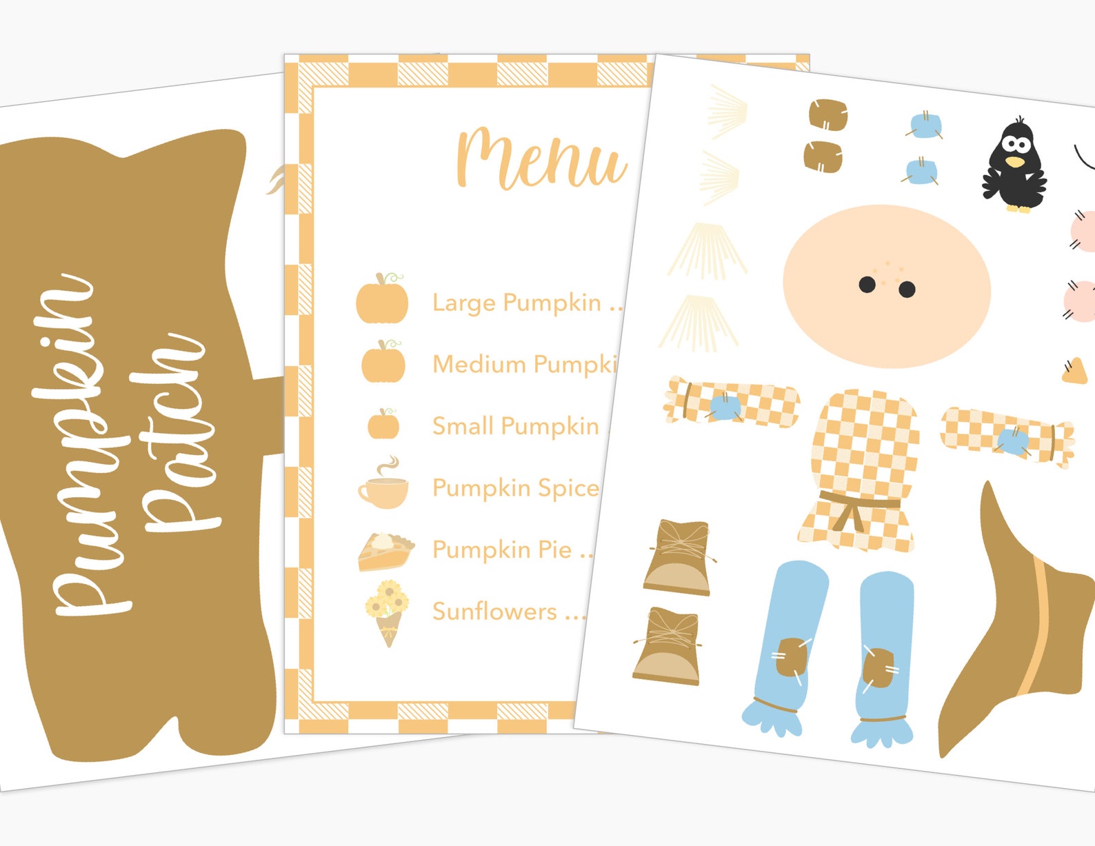 Pumpkin Patch Printable Dramatic Play Set and Sensory Bin - Etsy