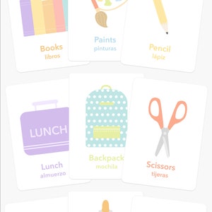 School Supplies Flash Cards, Homeschool Materials, Homeschool ...