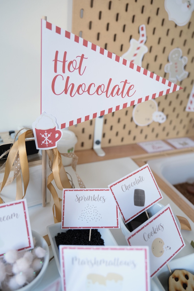Hot Cocoa Dramatic Play Printables Printable Play Printable Etsy
