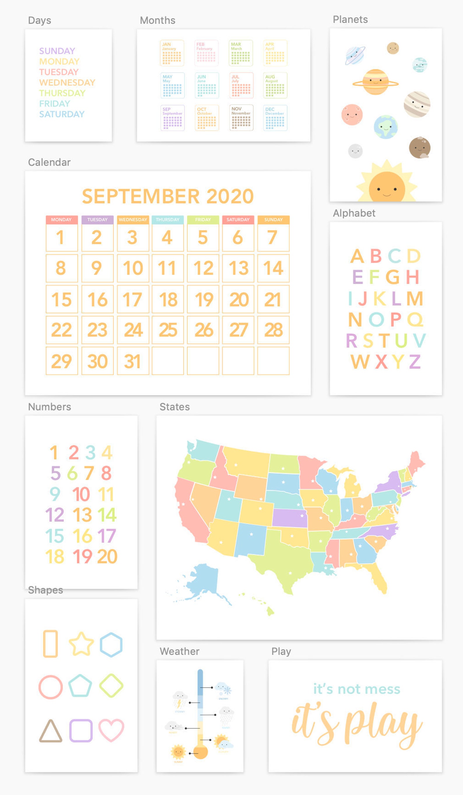 Circle Time Board Printable Files - Etsy