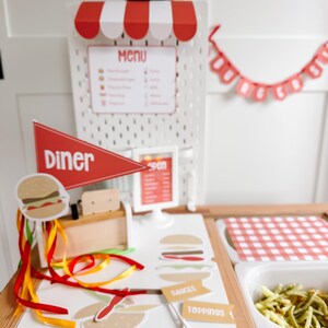 Burger Diner Dramatic Play & Printable Worksheets - Etsy