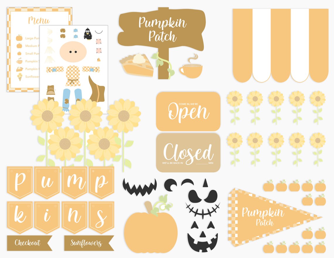 Pumpkin Patch Printable Dramatic Play Set and Sensory Bin - Etsy