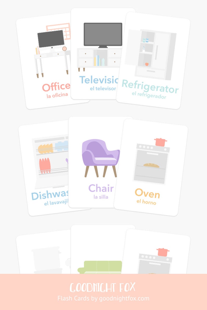 Household Flashcards Learning Appliances Around the House - Etsy