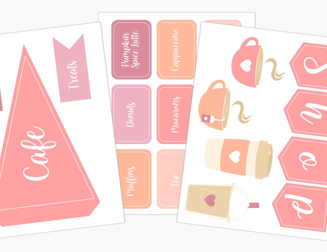 Coffee Shop Dramatic Play Printable Dramatic Play Set - Etsy