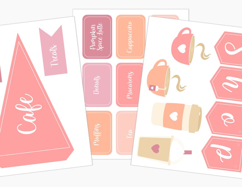 Coffee Shop Dramatic Play Printable Dramatic Play Set - Etsy