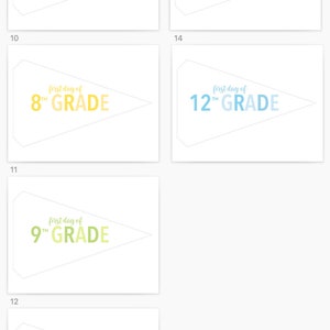 First Day of School Photo Prop, Pennant Flags, Back to School Photo ...