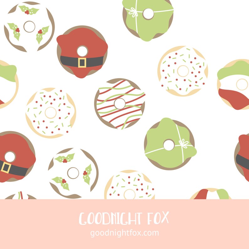 Christmas Cookies Fabric, Seamless Holiday Pattern (digital Download ...