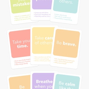 Toddler Mindfulness Flash Cards, Mindfulness Activities for Kids ...
