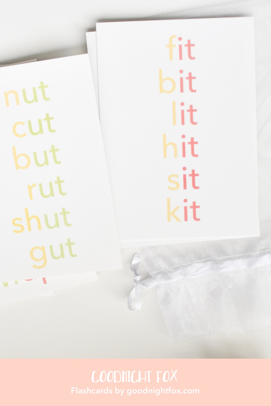 Rhyming Words Flash Cards Rhymesflash Cards Toddler - Etsy