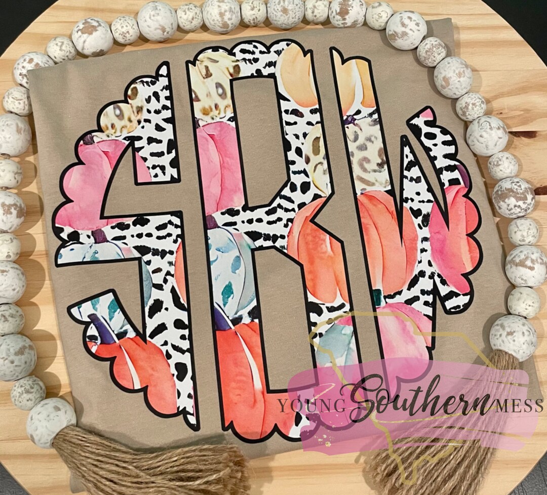 Preppy Fall Monogram Patterned Shirt - Etsy