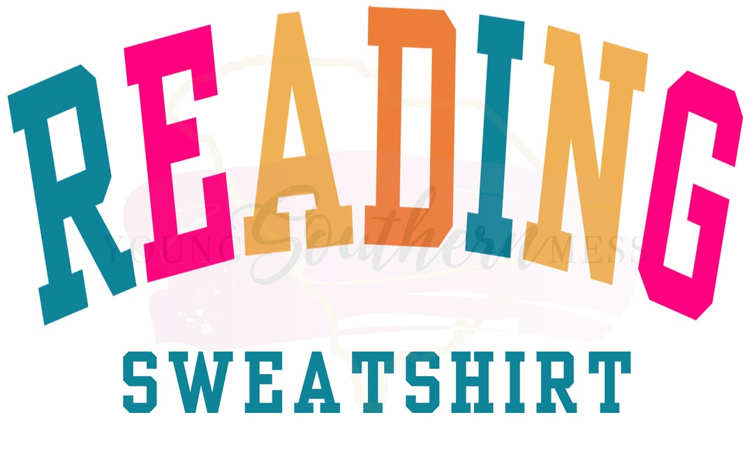 Reading Sweatshirt PNG for Readers PNG Book Lover Digital Design ...