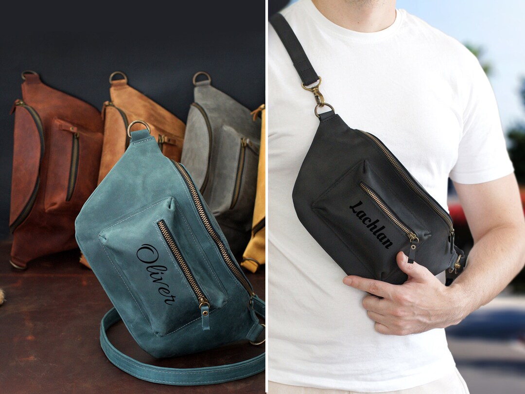 Leather Fanny Pack, Personalized Crossbody Bag for Women, Gifts for Her ...