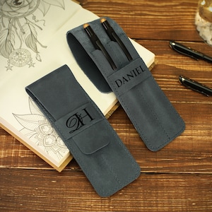 Leather Pen Sleeve 6 Colors Available, Personalized Pen Case, Fountain ...