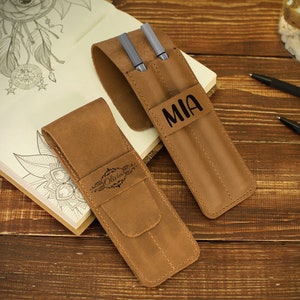 Leather Pen Sleeve 6 Colors Available, Personalized Pen Case, Fountain ...