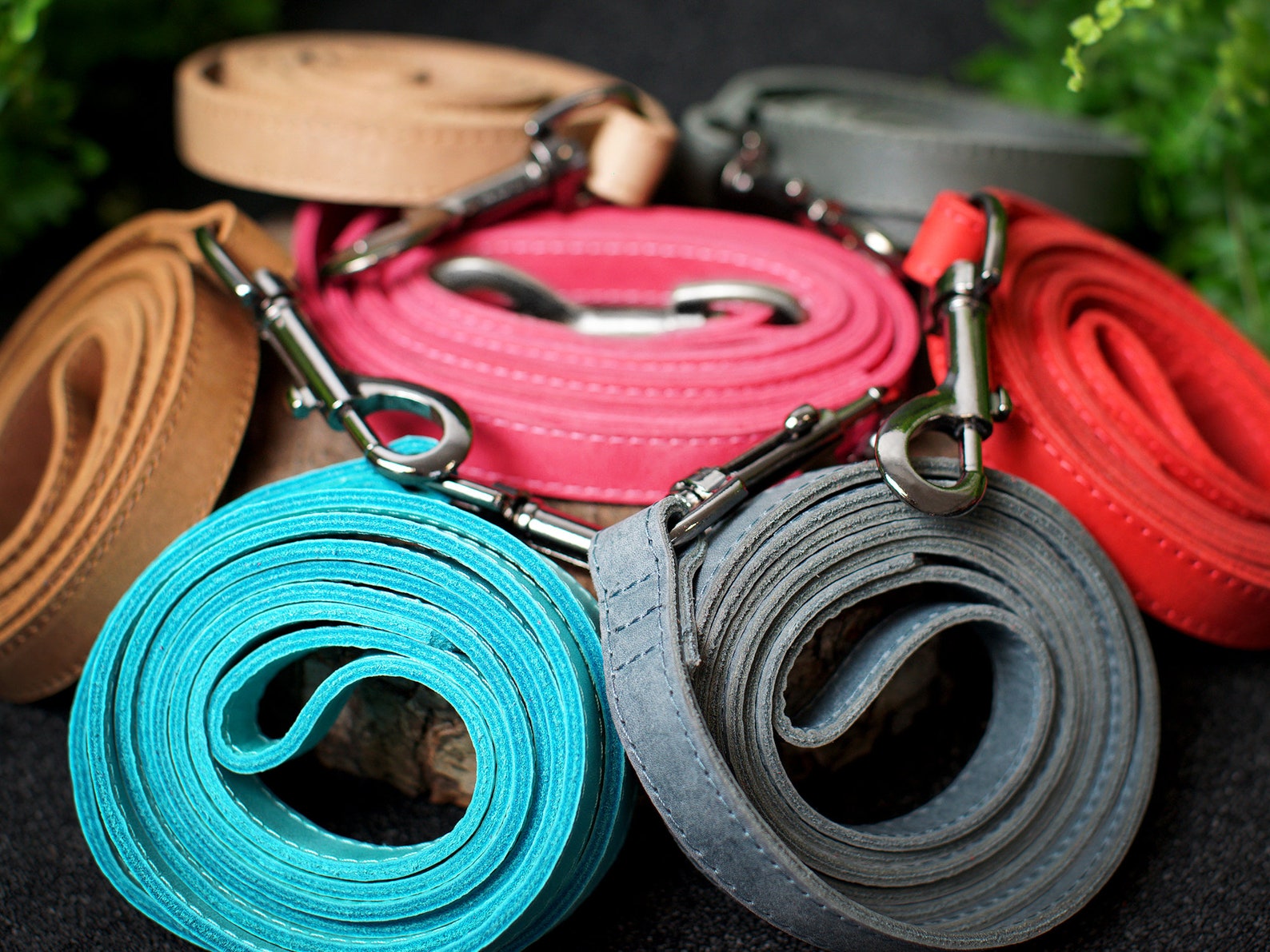 Leather Dog Leash Personalized Dog Leash 5FT Durable Dog | Etsy