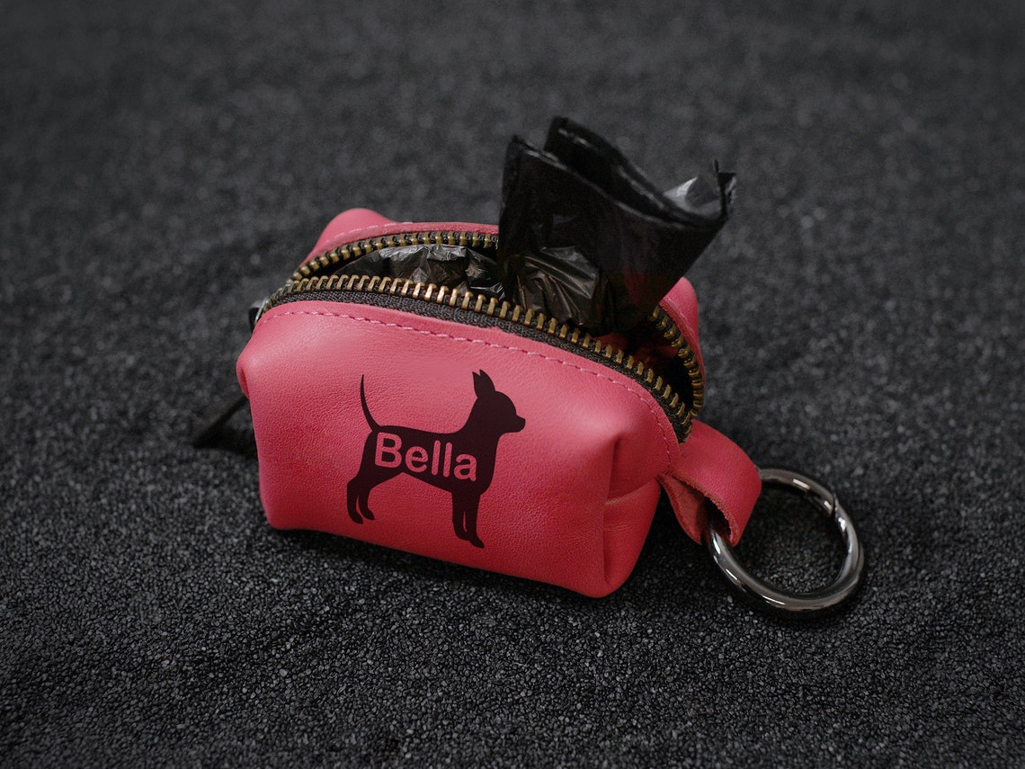 Personalized Dog Poop Bag Holder Leather Dog Waste Bag | Etsy